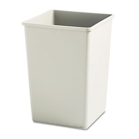 Rcp Plaza Waste Container Rigid Liner Square Plastic 35 gal Beige ...