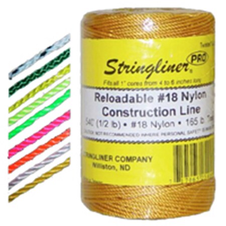 Stringliner By Us Tape 35465 Twine 500 Foot Braid Fluorescent Yellow ...