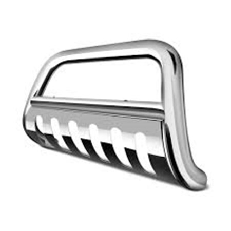 Broadfeet 3 in. Polished Stainless Steel Bull Bar with Skid Plate- 2000 ...