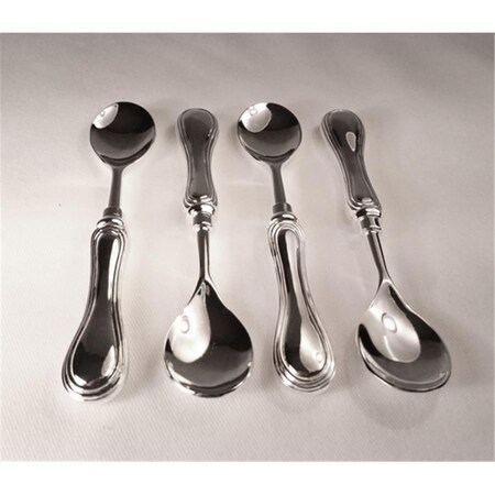 Procooker Elegance Silver Plate Rim Spoons, 5.25 in. - Set of 4 ...