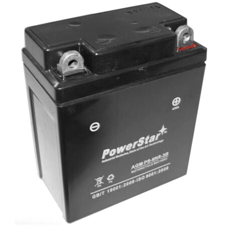 Powerstar 6V 6Ah Battery for Honda 6N6-3B 02055520 6N63B 7742 740-1863 ...