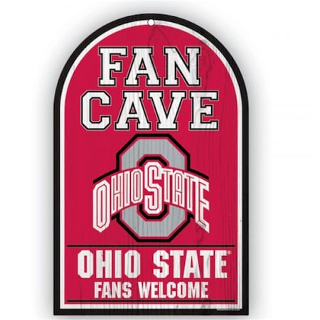 Wincraft Ohio State Buckeyes Wood Sign - 11"x17" Fan Cave Design ...