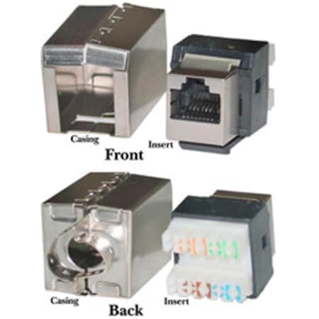 Cable Wholesale Shielded Cat 6 Keystone Jack RJ45 Female to 110 Punch ...