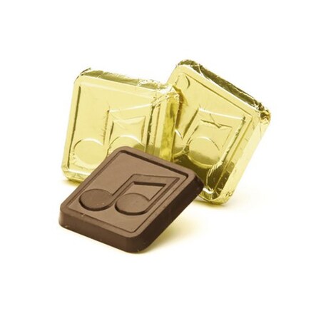 Chocolate Chocolate Music Note Squares-Dark - Pack of 250 302005 | Zoro