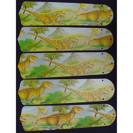 Lightitup Dinosaurs T-Rex Jurassic 52 in. Ceiling Fan Blades Only ...