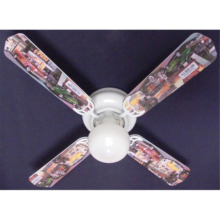 Lightitup New HOT ROD CARS BURGER DINER Ceiling Fan 42 in. LI51880 | Zoro
