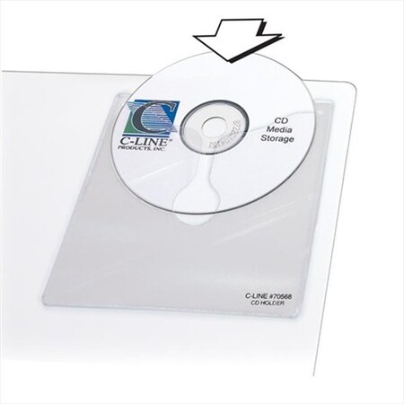 C-Line Products C-Line Products 70568BNDL5PK Self-Adhesive CD Holder 5 ...