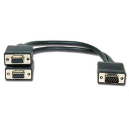 Livewire Hd15 Plug to Two Hd15 Jack Adapter Cable 1Ft LI726049 | Zoro