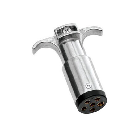 Tow Ready 6-Way Round Pin Connector- Trailer End- Metal- 4.80 x 1.38 x ...