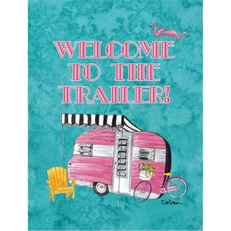 Patioplus Welcome to the Trailer House Size Canvas Flag 28 x 40 in ...