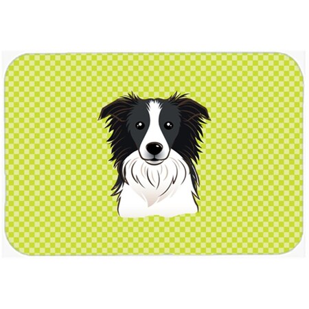 Skilledpower Checkerboard Lime Green Border Collie Mouse Pad; Hot Pad ...