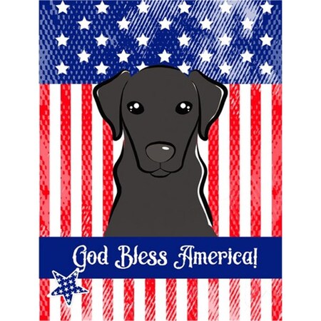 Patioplus God Bless American Flag with Black Labrador Canvas House Flag ...