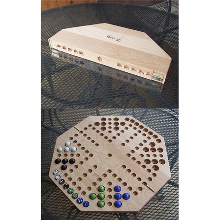 Thinkandplay 20 in. Octagon Aggravation Wooden Marble Game Board Fold ...