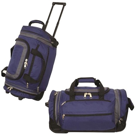 Debco Debco RB3829 22 in. Duffle Bag on Wheels - Navy with Dark Grey ...