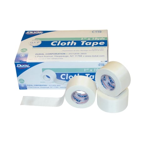 Dukal Dukal Non-Sterile Cloth Tape - 1x 10 yd, 12PK C110 | Zoro