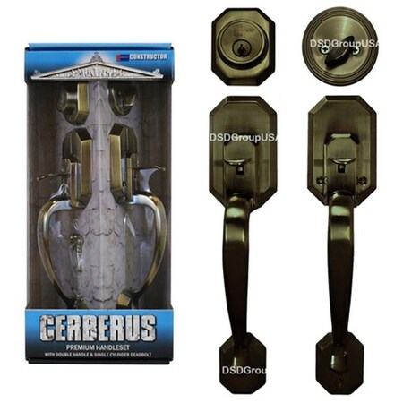 Constructor Cerberus Entry Hand Set Door Lock, Antique Bronze CO93384 ...