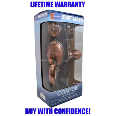 Constructor Comfort Entry Lock Set with Door Lever Handle Antique ...