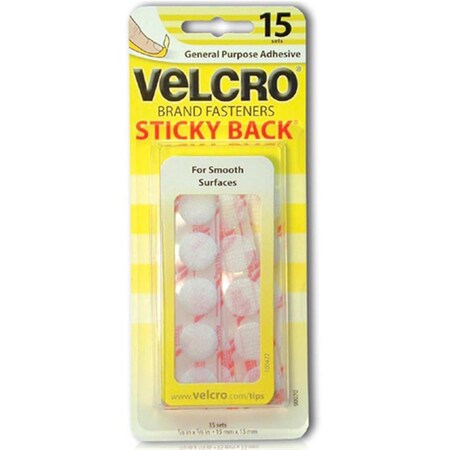 Velcro Brand Cloth Tie USA Cloth Tie TAPE ROUND 5/8 INCH WHITE VE96848 ...