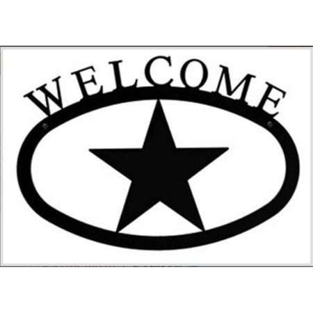 Village Wrought Iron Large Star Welcome Sign WEL-45-L | Zoro