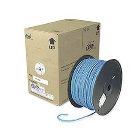 Ziotek 1000' CAT5e Solid Core Bulk Cable - Blue 120 5350 | Zoro