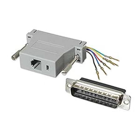 Ziotek Ziotek 131 2030 Modular Adapter DB25 M to RJ11/RJ12 131 2030 | Zoro