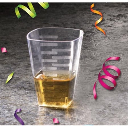 Emi Yoshi EMI Yoshi EMI-SSG2C 2 Oz Square Shot Glass- Clear- Pack of ...