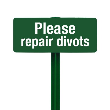 Evermark Please Repair Divots Sign with Hunter Green Stake Kit EV122601 ...
