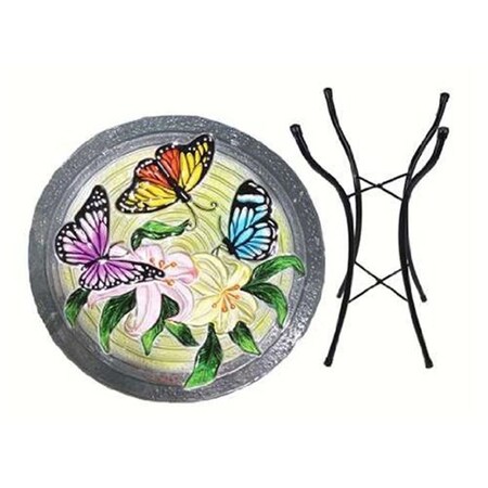 Songbird Essentials Butterfly Trio Bird Bath with Stand SE5018 | Zoro