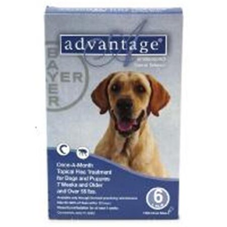 Bayer Bayer ADVANTAGE6-BLUE Advantage 6 Pack Dog 55 Lbs. & Up - Blue ...