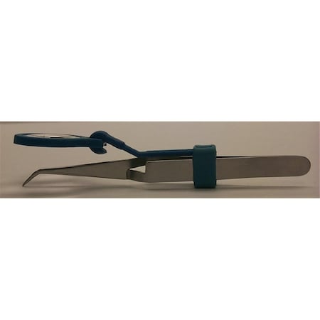 Eat-In Reverse Bent Tweezers with Magnifier, PK2 EA2594198 | Zoro
