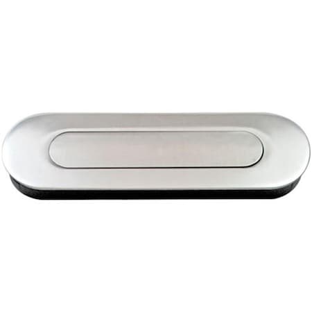 Pipers Pit 155 mm Oval Flush Pull with Spring Loaded Cover, Polished ...