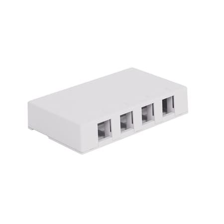 Icc 4 Port Surface Mount Box - White IC107SB4WH | Zoro