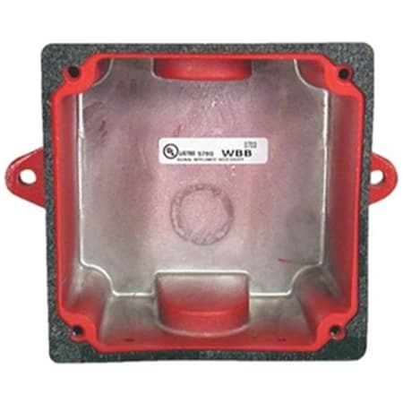 Wheelock WBB-R-1-2T-1-2B Weather-Resistant Back Box - Red WBB-R-1/2T-1 ...