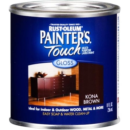 Rust-Oleum Interior/Exterior Paint, Gloss, Latex Base, Kona Brown, 1 ...