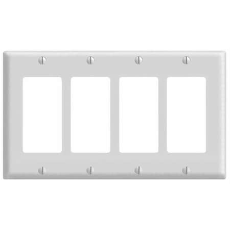 Leviton Leviton White Four Gang Switch Wallplate 005-80412-W 005-80412 ...