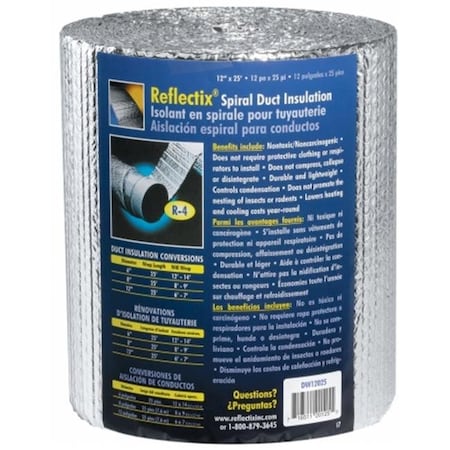 Reflectix Reflectix Spiral Duct Wrap DW1202504 DW1202504 | Zoro