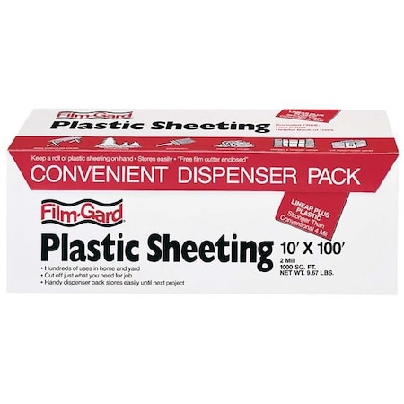 Poly-America Poly-america 10in. X 100 2 ML Clear Plastic Sheeting RS210 ...