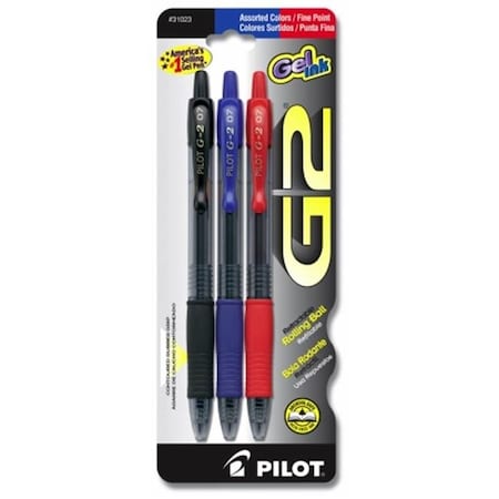 Pilot Pilot Pen Corporation 3 Count Assorted Colors Fine Point G2 ...