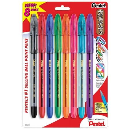 Inkinjection Assorted R.S.V.P Colors Ballpoint Pens, 6PK IN3543818 | Zoro