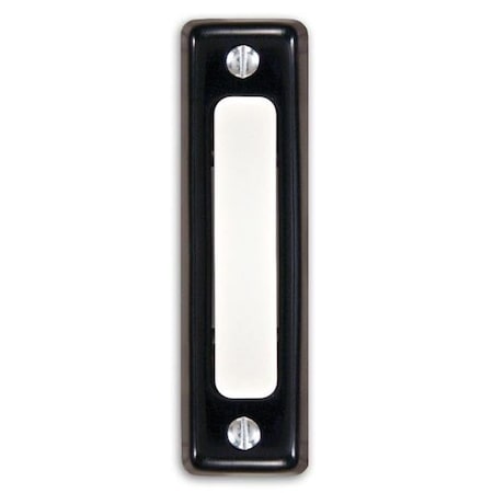Heathco Heathco 711B-A Black & White Traditional Push Button Bar; 0.75 ...
