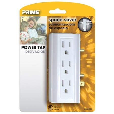 Prime Prime PB801020 6 Side Outlet White Power Tap PB801020 | Zoro