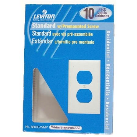 Leviton Leviton White Single Gang Duplex Receptacle Plate M24-88003-WMP ...