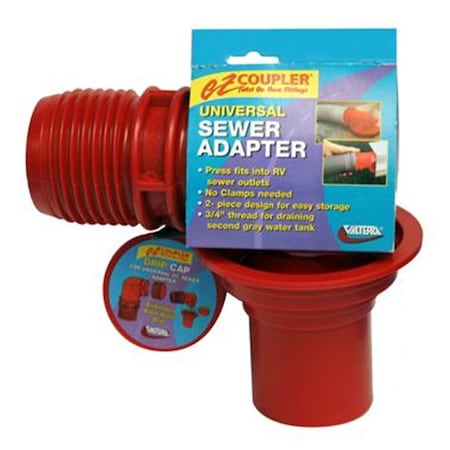 Valterra LLC F023103 Ez Coupler Sewer Hose Connector, Red VA320779 | Zoro