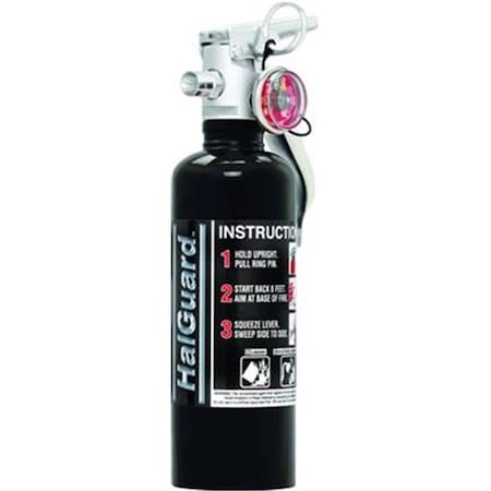 H3R H3R HG250B 2.5 Lbs. Gas Clean Agent Fire Extinguisher; Black H77 ...