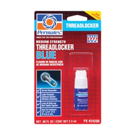 Permtx-Lockt Medium Strength Threadlocker, Blue P13-24206 | Zoro