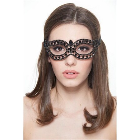 Kayso Fancy All Crystal Venetian Masquerade Mask with Black Diamond ...