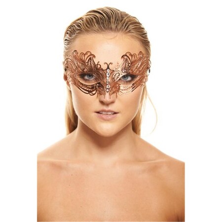 Perfectpretend Elegant Rose Gold Venetian Laser Cut Masquerade Mask ...