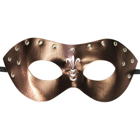 Kayso Bronze Faux Leather Masquerade Mask with Studs LTM004BR | Zoro