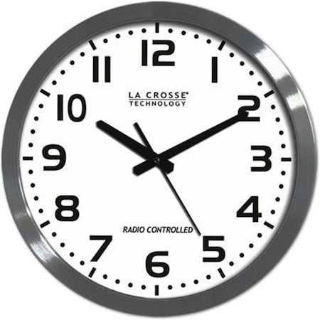 La Crosse Technology 16 Inch Atomic Metal Analog Metal Wall Clock - WT ...