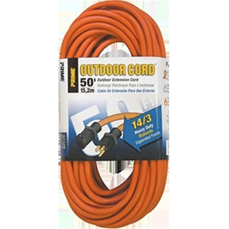 Output EC501730 50 ft. 14 - 03 - 15 SJTW Orange Outdoor Extension Cord ...